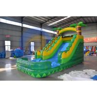 China 4X9M Size PVC Outdoor Inflatable D Slide for Park Entertainment Accessories Air Blower for sale