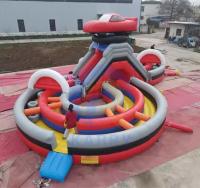 China Team Competitive Inflatable Obstacle Course Track with Slide and Repair Kits Included for sale