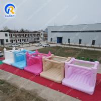 China Custmizable Pastel Pink Jumping Castle for Wedding or Birthday Party Inflatable Trampoline for sale