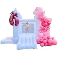 China Home or Business White Inflatable Castle Jumping Trampoline with Customizable Options for sale