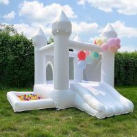 China Home or Business White Inflatable Castle Jumping Trampoline with Customizable Options for sale