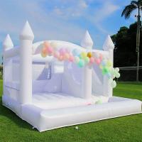 China Home or Business White Inflatable Castle Jumping Trampoline with Customizable Options for sale