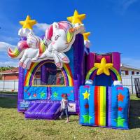 China Customized Color Unicorn Bouncy Castle Inflatable Bounce House for Kids' Jumping Games for sale