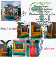 China Air Blower Included Pop Dinosaur Land Inflatable Trampoline for Children and Adults for sale