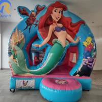 China Party Rental Essential PVC Inflatable Bounce House with Mermaid Theme and Blower for sale