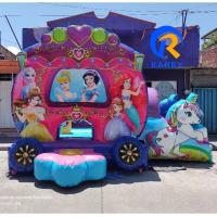 China Party Rental Essential PVC Inflatable Bounce House with Mermaid Theme and Blower for sale