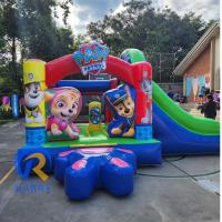 China Inflatable Bounce House with Slide Cartoon Paw Dog Patrol Theme Age Range 14 Years up for sale