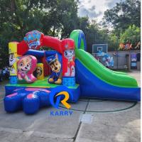 China Inflatable Bounce House with Slide Cartoon Paw Dog Patrol Theme Age Range 14 Years up for sale