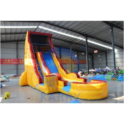 China Commercial Grade Fancy Inflatable Water Slide with Digital Printing 18ft Square Size for sale