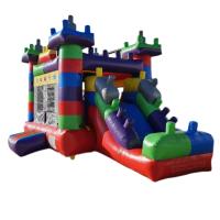 China Outdoor Park Unisex Commercial Colorful Tetris Jumping Inflatable Bounce House for Kids for sale
