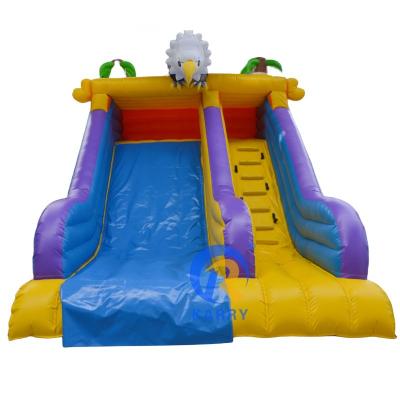 China Max Capacity 100-500kg Mini Little Angry Eagle Inflatable Water Slide for Summer Fun for sale