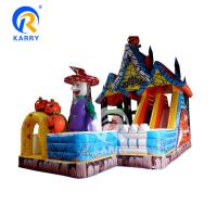 China Popular Castle Halloween Witch Castle Inflatable Bounce House with Slide and Air Blower for sale