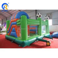 China Jump Slide and Score PVC Inflatable Bouncer House Combo for Unisex Soccer Enthusiasts for sale