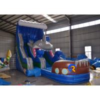 China Max Capacity 100-500kg Hot Inflatable Dry Slide for Kids and Adults Big Shark Design for sale