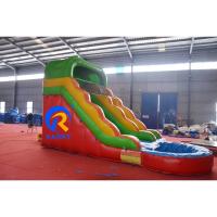 China Inflatable Bouncer Air Water Slide Jumping Bouncy Castle Moon little Bounce House slide With Pool for sale
