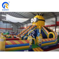 China Repair Kits Included Large Inflatable Castle with Inflatable Slide and Obstacle Course for sale