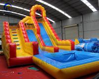 China 14 Years up Commercial Event Promotion Outdoor Inflatable Water Park with Pool and Castle for sale