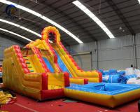 China 14 Years up Commercial Event Promotion Outdoor Inflatable Water Park with Pool and Castle for sale