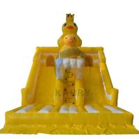 China Unisex Little Yellow Duck Theme Jumping Castle Double Slides for Children's Park for sale