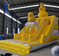 China Unisex Little Yellow Duck Theme Jumping Castle Double Slides for Children's Park for sale