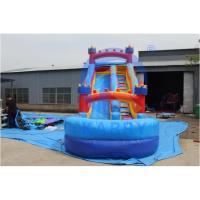 China Indoor Red and Blue Kids Water Park Inflatable Games Slide with Digital Printing Logo for sale