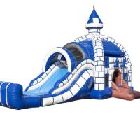 China Outdoor Activity Equipment Igloo Type Inflatable Castle Toys with Slide PVC Material for sale