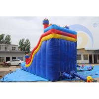 China Indoor Red and Blue Kids Water Park Inflatable Games Slide with Digital Printing Logo for sale