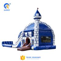 China Outdoor Activity Equipment Igloo Type Inflatable Castle Toys with Slide PVC Material for sale