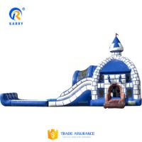 China Outdoor Activity Equipment Igloo Type Inflatable Castle Toys with Slide PVC Material for sale