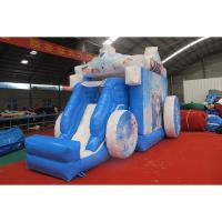 China Frozen Inflatable Wagon with Slide Ice and Snow Princess Castle Outdoor Inflatable Toy for sale