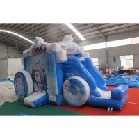 China Frozen Inflatable Wagon with Slide Ice and Snow Princess Castle Outdoor Inflatable Toy for sale