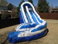 China 18ft PVC Blue Inflatable Water Slide with Pool Karry Tropical Jumping Bouncy Castle for sale