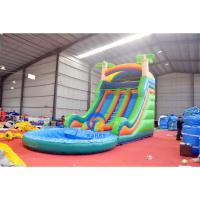 China Customized Color Large Bouncy Castle Combo with Pool Digital Printing and Steep Slide for sale