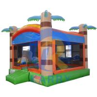 China Unisex Children's Inflatable Bouncer House with Customizable Palm Tree Trampoline Bed for sale