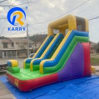 China Small Slide for Kids Red and Green Outdoor Inflatable Water Park Bouncy Castle Games for sale