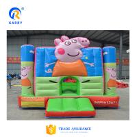 China Commercial Event Promotion Inflatable Castle Slide with Kids Cartoon Pig Bounce House for sale