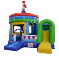 China PORTABLE Cylindrical PVC Bouncy Castle with Side Slide and Inflatable Dome The Ultimate Party Experience for sale