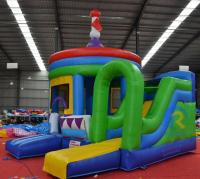 China PORTABLE Cylindrical PVC Bouncy Castle with Side Slide and Inflatable Dome The Ultimate Party Experience for sale