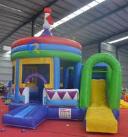 China PORTABLE Cylindrical PVC Bouncy Castle with Side Slide and Inflatable Dome The Ultimate Party Experience for sale