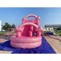 China Customized Color Commercial Occasion Inflatable Pink Marshmallow Water Slide with Pool for sale