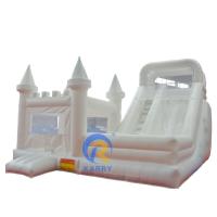 China Transform Your Backyard into a Fun Zone with Our White Inflatable Bounce House and Slide for sale