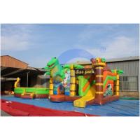 China Commercial Grade Dino Park Air Bounce House Combo Slide Bouncers Jumpers for Kids for sale
