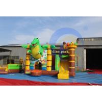 China Commercial Grade Dino Park Air Bounce House Combo Slide Bouncers Jumpers for Kids for sale