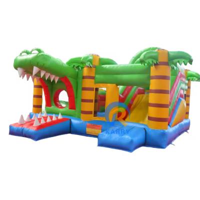 China Pretty Good Jungle Crocodile Castle Slide Inflatable for Commercial Rental Business for sale