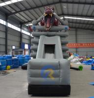 China Amusement Park Equipment Caged Beast Bouncy Castle Inflatable Bounce House with Slide for sale