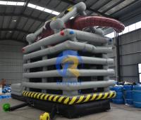 China Amusement Park Equipment Caged Beast Bouncy Castle Inflatable Bounce House with Slide for sale