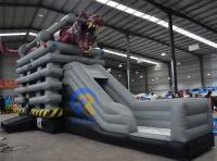 China Amusement Park Equipment Caged Beast Bouncy Castle Inflatable Bounce House with Slide for sale