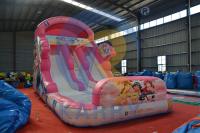 China Playcenter Summer Water Park Pink Princess Inflatable Water Slide with Pool for sale