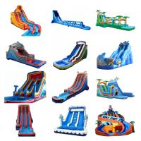 China Kid Cartoon Sport Games Water Slide with Wide Slip Lane and Swimming Pool PORTABLE Inflatable Fun for sale