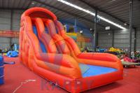 China Commercial PVC Red Dual Lane Adult Water Slide Inflatable Dry Slide for Party Rental for sale